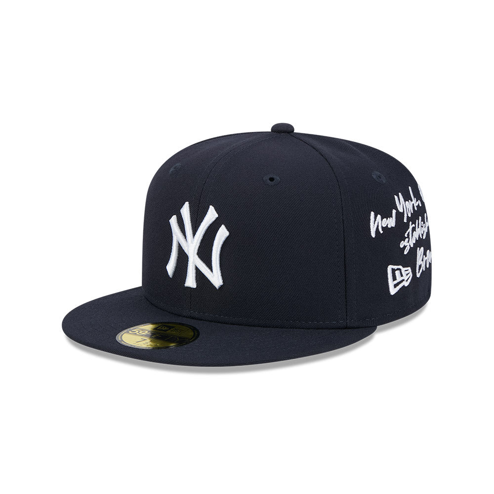 Gorra de New York Yankees MLB Team Verbiage 59FIFTY Cerrada – New Era Cap México
