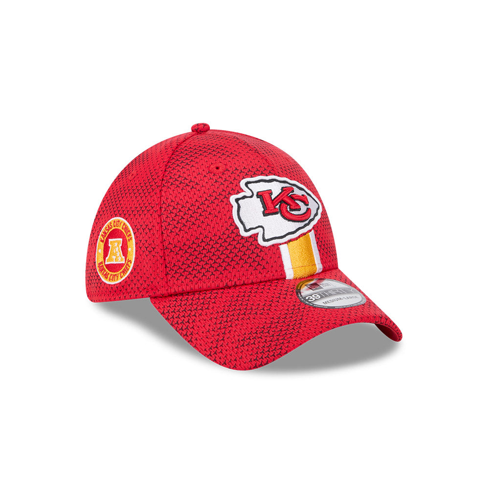 Gorra de Kansas City Chiefs NFL Sideline 2024 AFC 39THIRTY Elástica ...