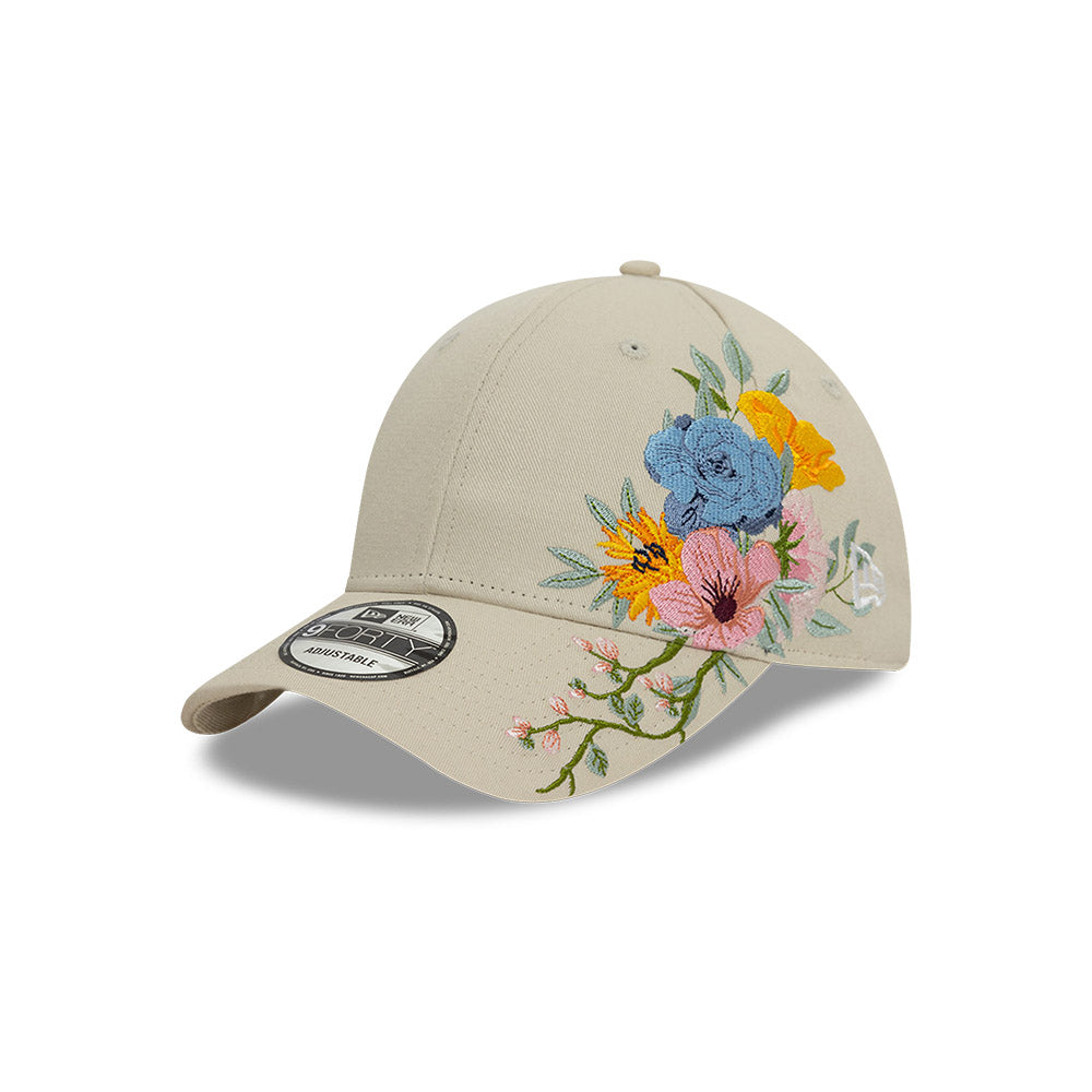 Gorra de New Era Floral 9FORTY Strapback Beige – New Era Cap México