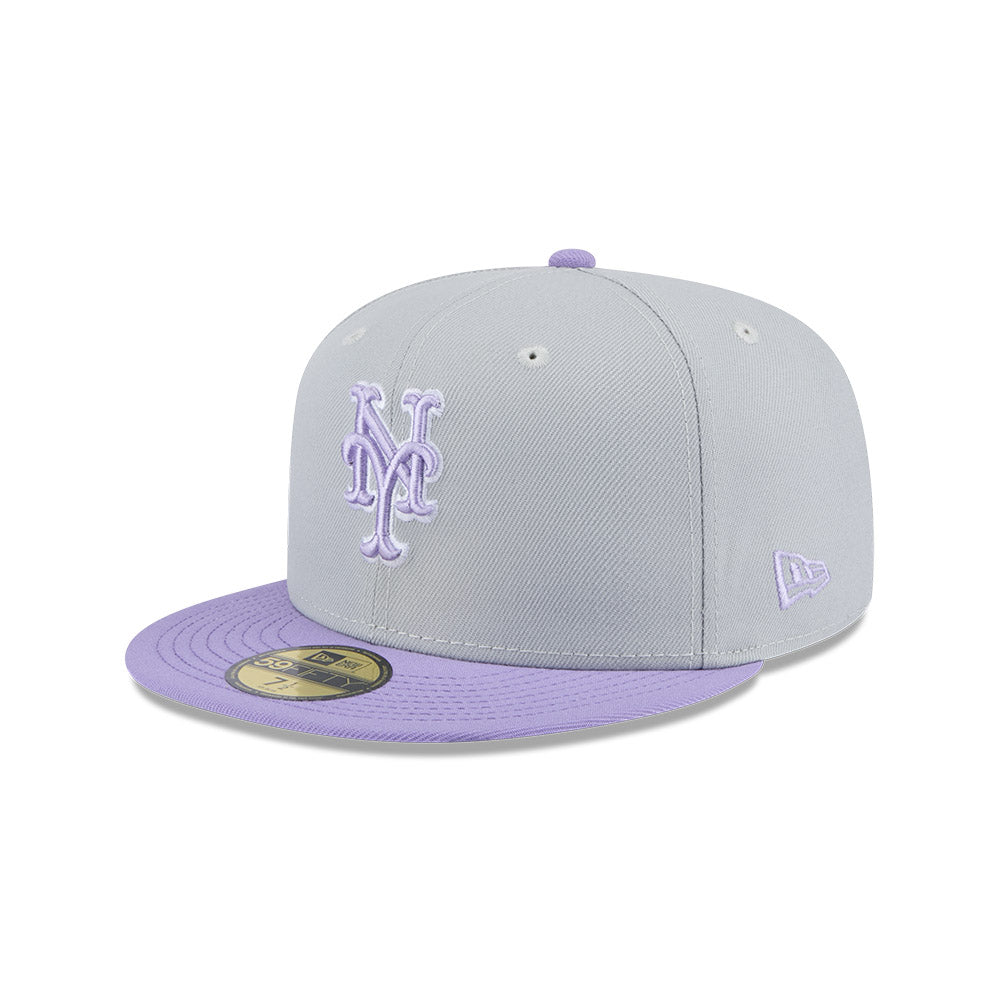 Gorra Plana de New York Mets Purple Logo MLB Color Pack 59FIFTY Cerrada ...