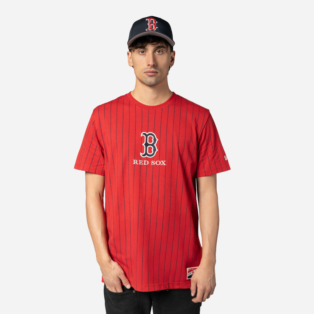 Playera Manga Corta Pinstripe Boston Red Sox MLB Throwback Roja – New ...