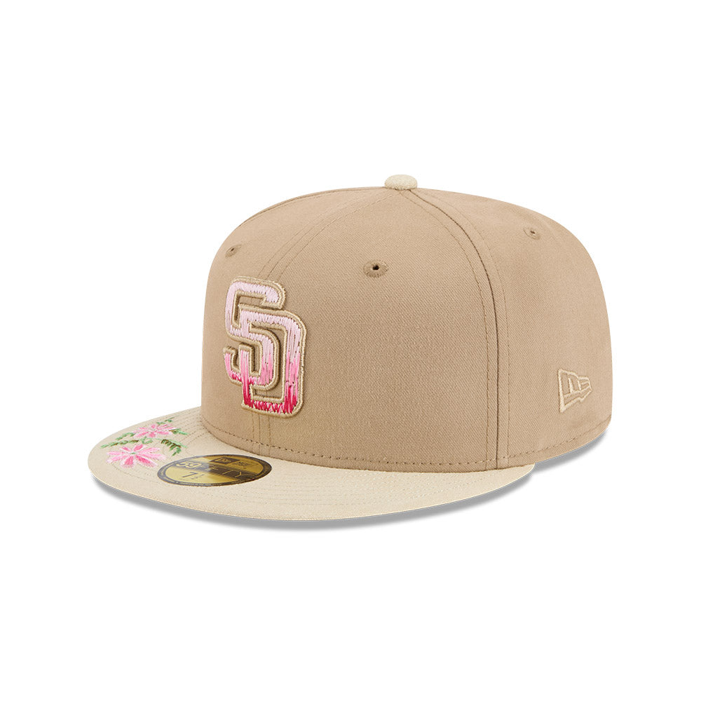 Gorra Plana de San Diego Padres MLB Hand Stitched Floral 59FIFTY ...