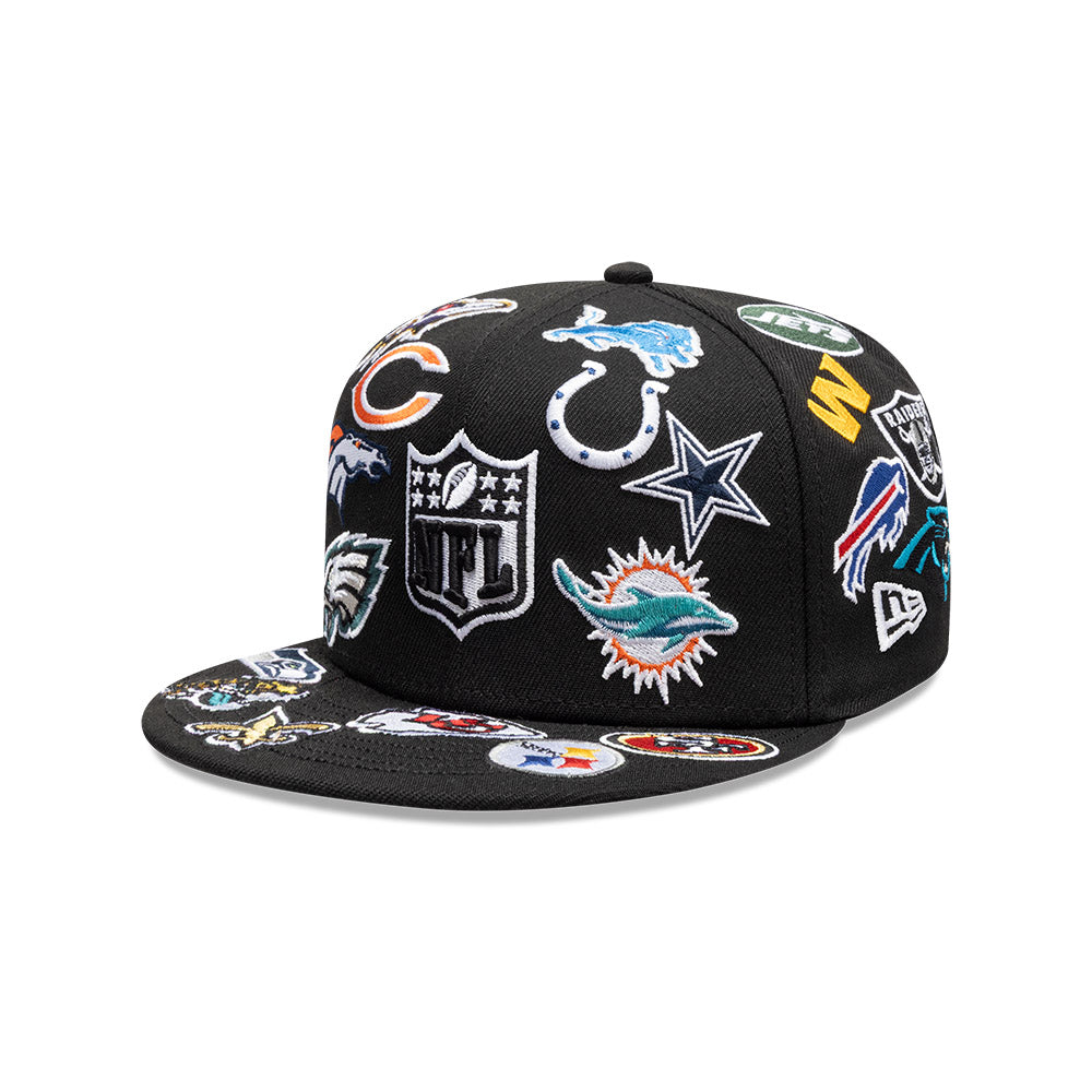 Gorra Plana de NFL All Over Logo 59FIFTY Cerrada – New Era Cap México