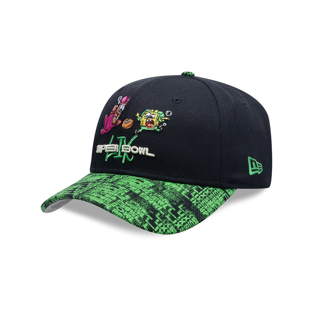 Gorra Curva de Bob Esponja NFL Super Bowl LIX 9SEVENTY Snapback Navy ...