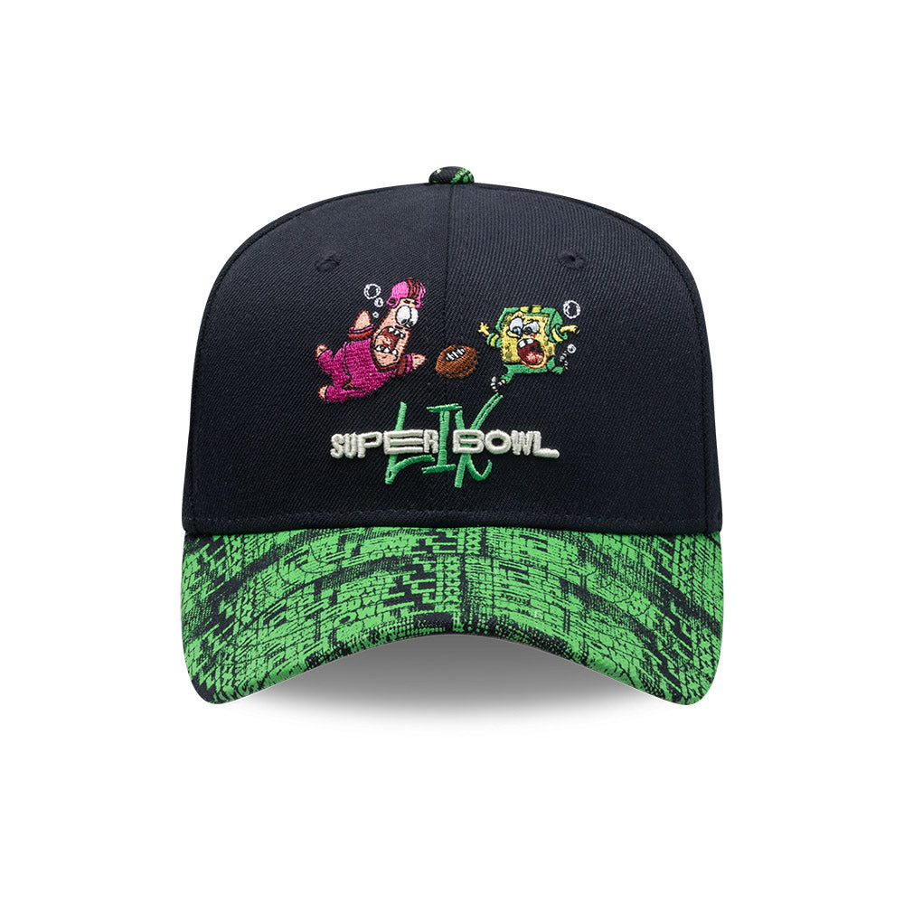 Gorra Curva de Bob Esponja NFL Super Bowl LIX 9SEVENTY Snapback Navy ...