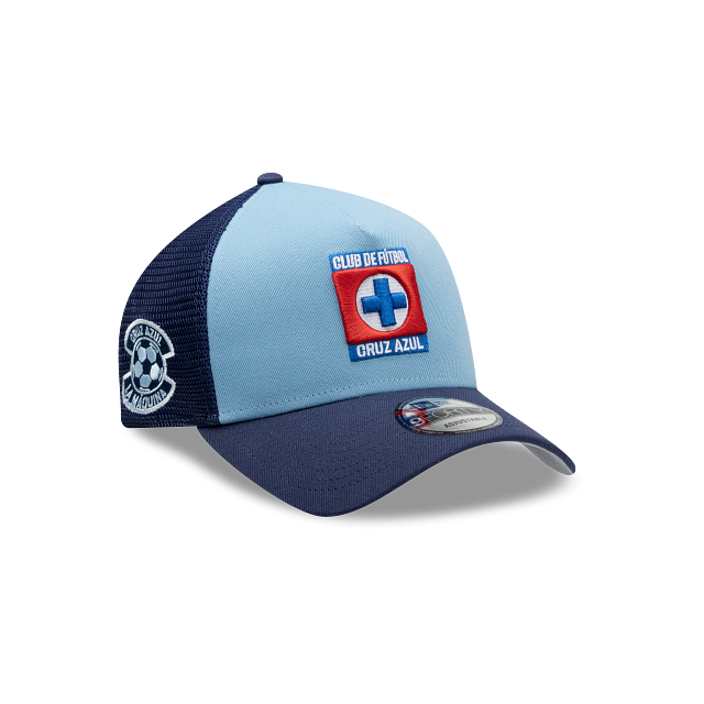 Gorra Curva de Cruz Azul Side Patch 9FORTY A-Frame Trucker Snapback ...